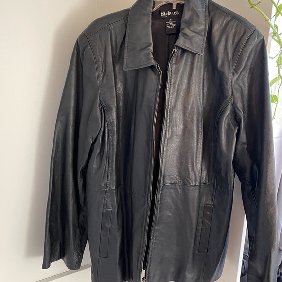 Style & Co. | Jackets & Coats | Vintage Leather Jacket | Poshmark